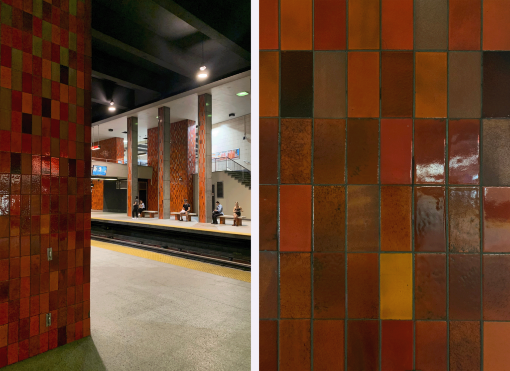 Architectural ceramic finishes of the Montreal metro - ERA Architects
